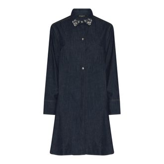 Bruuns Bazaar Femme, Robes, Bleu, Taille: 38 FR ChambraBBZiki Dress