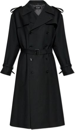 Dolce & Gabbana Doppelreihiger Trenchcoat - - Coats - Herren - Schwarzk - XL