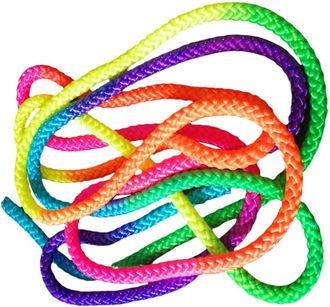 IFUNDOM Buntes Gymnastikseil aus Strapazierfähigem Baumwoll leinen mix Vielseitig für Rhythmische Gymnastik Fitness und Outdoor Training Festes Springseil für