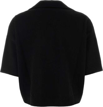 Etro Womens Black Wool Blend Polo Shirt N0000 Maglieria Sweater