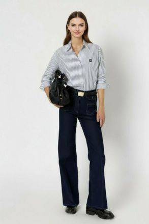 Gerard Darel Chemise en coton &agrave; rayures- ALBA - Ecru