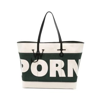 J.W.Anderson XL Anker Canvas & Leder Tote - - Bags - Herren - Wei&szlig; - ONE SIZE