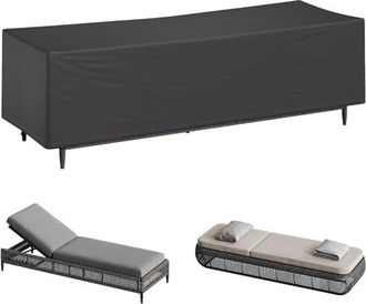 Woltu Housse de Protection pour Salon de Jardin en PE, Bâche Anti-UV pour Meubles à lExtérieur, 218x77x55cm, Imperméable, Indéchirable, Résistance au Froid