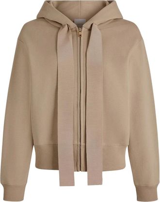 Patou Femme, Sweatshirts et sweats &agrave; capuche, Beige, Taille: 36 FR Zipped GG Sweat &agrave; capuche