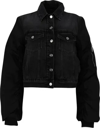 Ganni Veste En Jean - Noir