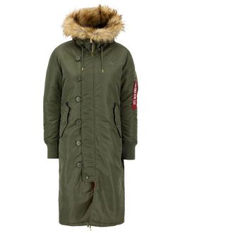 Alpha Industries Alpha Industries Long Fishtail Wmn Winterjacke f&uuml;r Damen Sage-Green
