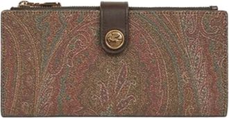 Etro Etro Portemonnaie - Paisley Pattern Brown Etro Wallet - Gr. unisize - in Braun - für Damen