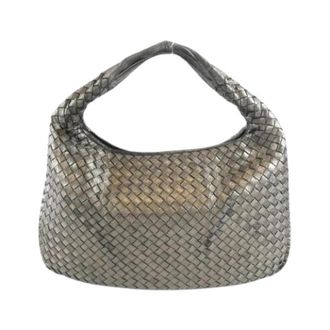 Bottega Veneta Pre-owned Metallic Leather Shoulder Bag - - Pre-owned - Damen - Grau - ONE SIZE