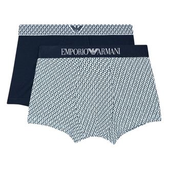 Emporio Armani Homme, Sous-v&ecirc;tements, Bleu, Taille: L Logo-detail Boxers Set