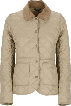 Barbour Femme, Vestes, Beige, Taille: 38 FR Veste matelass&eacute;e beige avec col en velours c&ocirc;tel&eacute;