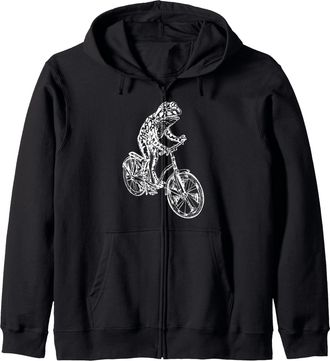 Seembo Frosch Radfahren Fahrrad Radfahrer Lustig Reptilien Reitrad Kapuzenjacke