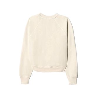 Re/Done Womens Cotton Sweatshirt With Mickey Mouse Studs Neutrals Sweatshirts Sweater