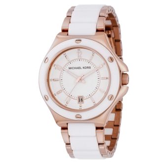 Michael Kors Damenuhr Quartz Gold Rose Weiß