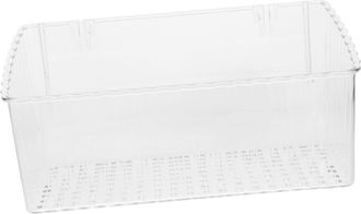 SOLUSTRE Großes Wandregal aus Pet Transparenter Aufbewahrungskorb mit Abtropffunktion ohne Bohren Platzsparend für Küche und Badezimmer Sicherer Stauraum für S