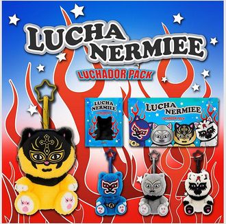 Ripndip Lucha Nermie Bag Charm Plush Toy assorted
