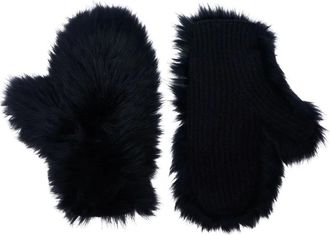 Yves Salomon Femme, Accessoires, Noir, Taille: ONE Size Moufles