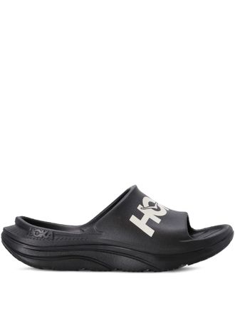 Hoka One One claquettes &agrave; logo - Noir