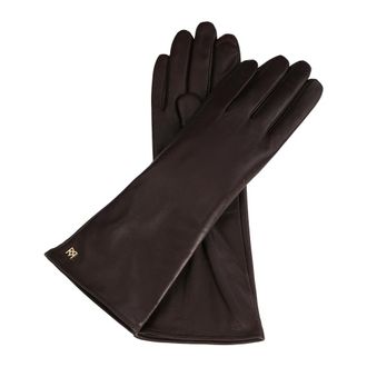 Kazar Lange dunkelbraune Monogrammhandschuhe - - Accessories - Damen - Braun - M