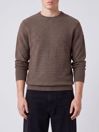 Giorgio Armani Pull &agrave; col rond &agrave; manches longues en pure laine vierge