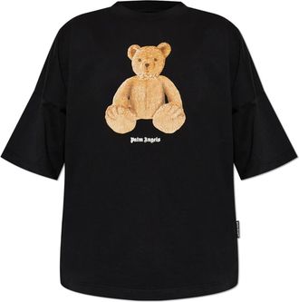 Palm Angels Homme, Tops, Noir, Taille: XL Bear T-Shirt