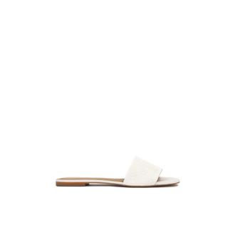 Kazar Wei&szlig;e gepr&auml;gte Lederschlappen - - Shoes - Damen - Wei&szlig; - 37 EU