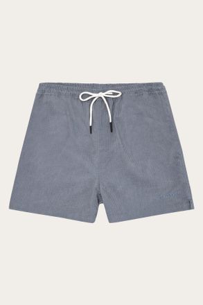 Knowledge Cotton Apparel Herren vegan Badeshorts Mid Thigh Seersucker Night Sky Navy