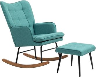 Liberte Liberté - Fauteuil à Bascule 64 x 89 x 90 avec 1 Repose-pieds,Vert