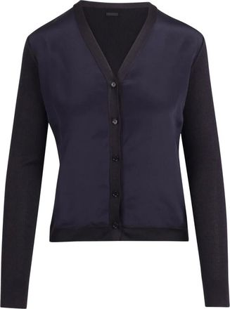 Max Mara Cardigan en cachemire et soie - Femme - Pulls - Bleu - Taille: 40 FR