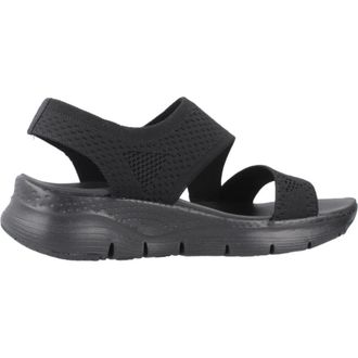 Skechers Femme, Chaussures, Noir, Taille: 40 EU Arch Fit Sandales Plates