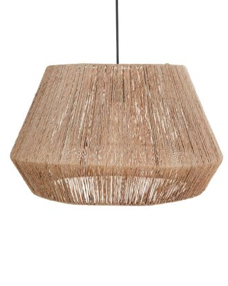 Beliani H&auml;ngelampe aus Jute nat&uuml;rlich Boho Stil modern Birau