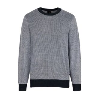 A|X Armani Exchange Homme, Pulls, Bleu, Taille: XL Pull Boucl&eacute; avec D&eacute;tails Dynamiques
