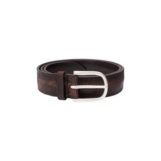 Orciani Dunkelbraunes Leder Blade G&uuml;rtel - - Accessories - Herren - Braun - 100 CM