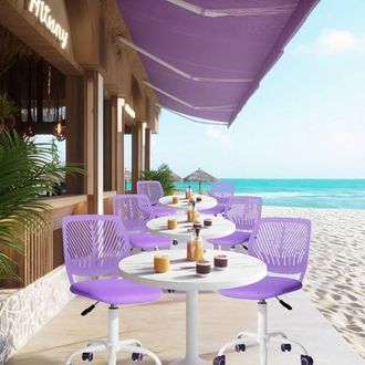 Furniture R Gastronomie Stuhl Drehbar Höhenverstellbar Ohne Armlehnen Stoff Sitz PP Rücken 130kg SGS Rollen