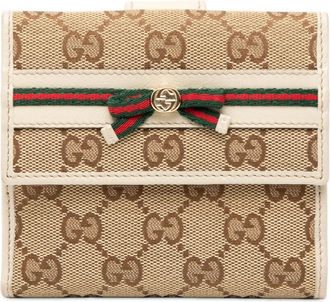 Gucci Portemonnaie - GG Canvas Princy Compact Wallet - Gr. unisize - in Braun - f&uuml;r Damen