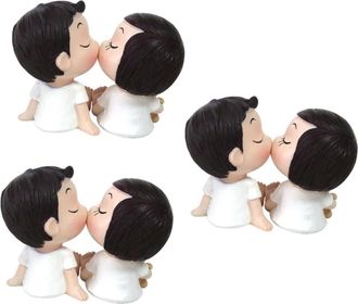 Pretyzoom 3 St&uuml;ck Kunstharz Figuren Kunsthandwerk Paar Figuren Kunsthandwerk Spielzeug Puppenfigur Hochzeitsdekoration