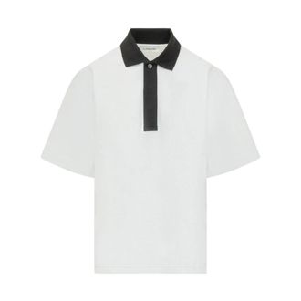 Lanvin Kontrastkragen-Polo - - Tops - Herren - Wei&szlig; - S