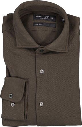 Marc O'Polo Herren Hemd grün Baumwoll-Piqué
