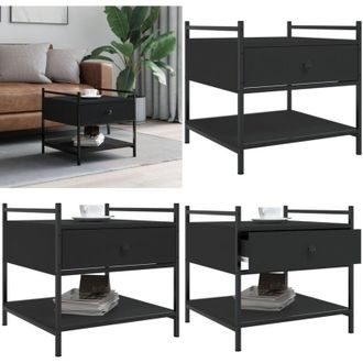 vidaXL Couchtisch Schwarz 50x50x50 cm Holzwerkstoff - Couchtisch - Wohnzimmertisch - Holzt Tisch - Schwarz - Stauraum - Home & Living