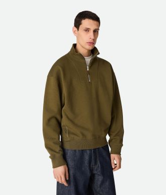Bottega Veneta Sweatshirt Aus Baumwollfleece Mit Zip - Bottega Veneta