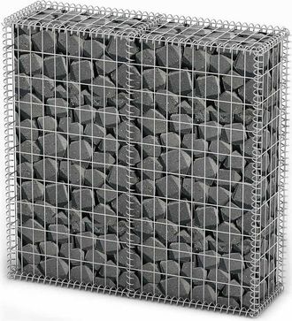 Generic Gabionenkorb mit Deckel aus Verzinktem Draht 100 X 30 X 30 cm, Starre St&uuml;tzmauer, Blickfang f&uuml;r Gartenprojekte, Einfacher Aufbau (100 x 100 x 30 cm)