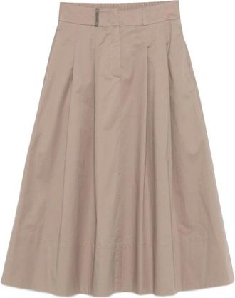PESERICO Femme, Jupes, Beige, Taille: 38 FR Midi Skirt