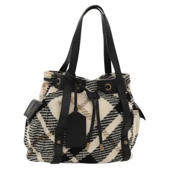 Burberry Pre-owned Laine sacs-main - Femme - Pre-owned - Blanc - Taille: ONE Size