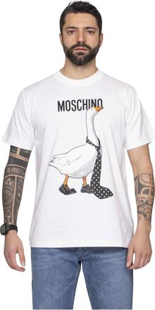 Moschino Homme, Tops, Blanc, Taille: L T-shirt 1001 Fantasia