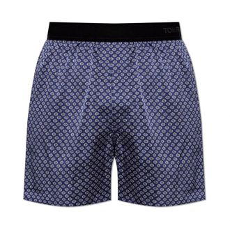 Tom Ford Baumwollboxershorts mit Logo - - Underwear - Herren - Blau - S