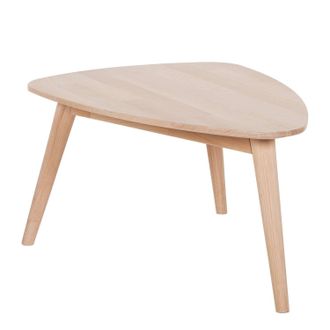 M&oslash;rteens home24 Massiver Couchtisch 70 x 50cm Beige/Buche Wei&szlig;&ouml;l