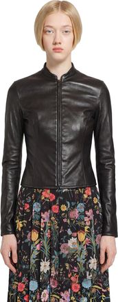 Gucci Light Stretch Leather Zip Jacket