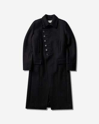 Dries Van Noten Men s Fitted Wool Coat Black