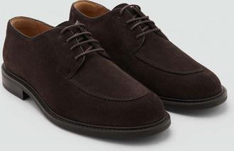 Mango Chaussures costume cuir su&egrave;de marron - Homme - 39 - MANGO MAN