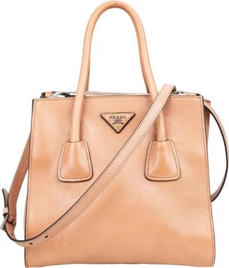 Prada Crossbody Bags - Prada Leather Vitello Handbag - Gr. unisize - in Braun - f&uuml;r Damen