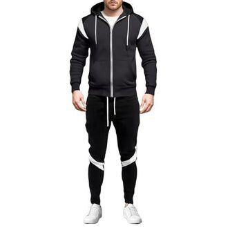 Generic Surv&ecirc;tement de sport pour homme 2026 Surv&ecirc;tement de sport pour homme Surv&ecirc;tement d&eacute;contract&eacute; athl&eacute;tique 2 pi&egrave;ces Ensemble de sweatshirts et pantalons 